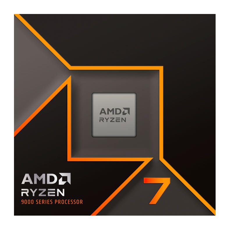 Processador AMD Ryzen 7 9700X, 8-Core, 16-Threads, 3.8GHz (5.5GHz Turbo), Cache 40MB, AM5, 100 ...