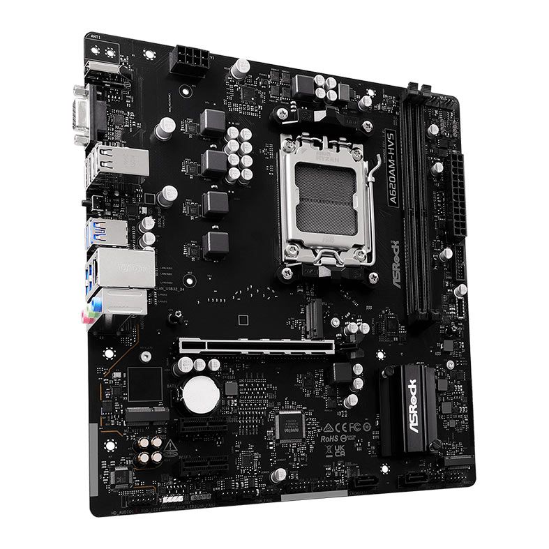 Placa Mae AsRock A620AM-HVS, DDR5, Socket AMD AM5, M-ATX, Chipset AMD A620, A620AM-HVS | Pichau