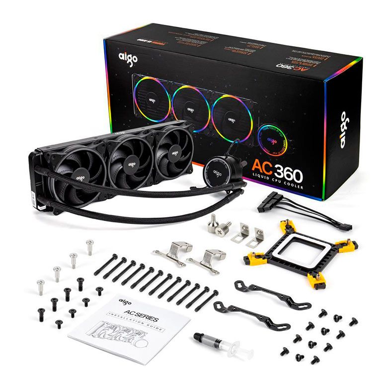 Water Cooler Aigo AC 360, RGB Rainbow, 360mm, AC360 | Pichau