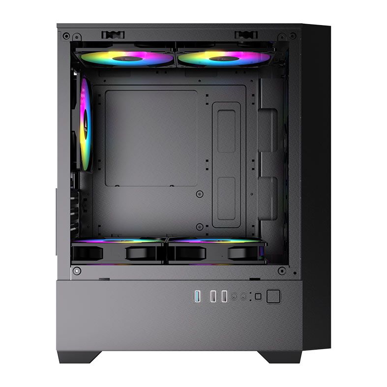 Gabinete Gamer Acegeek Stratus Mesh, Mid-Tower, Lateral de Vidro, Preto ...