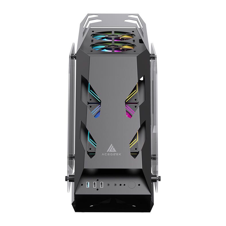 Gabinete Gamer Acegeek Vortex, Mid-Tower, Lateral de Vidro, Preto, AG ...