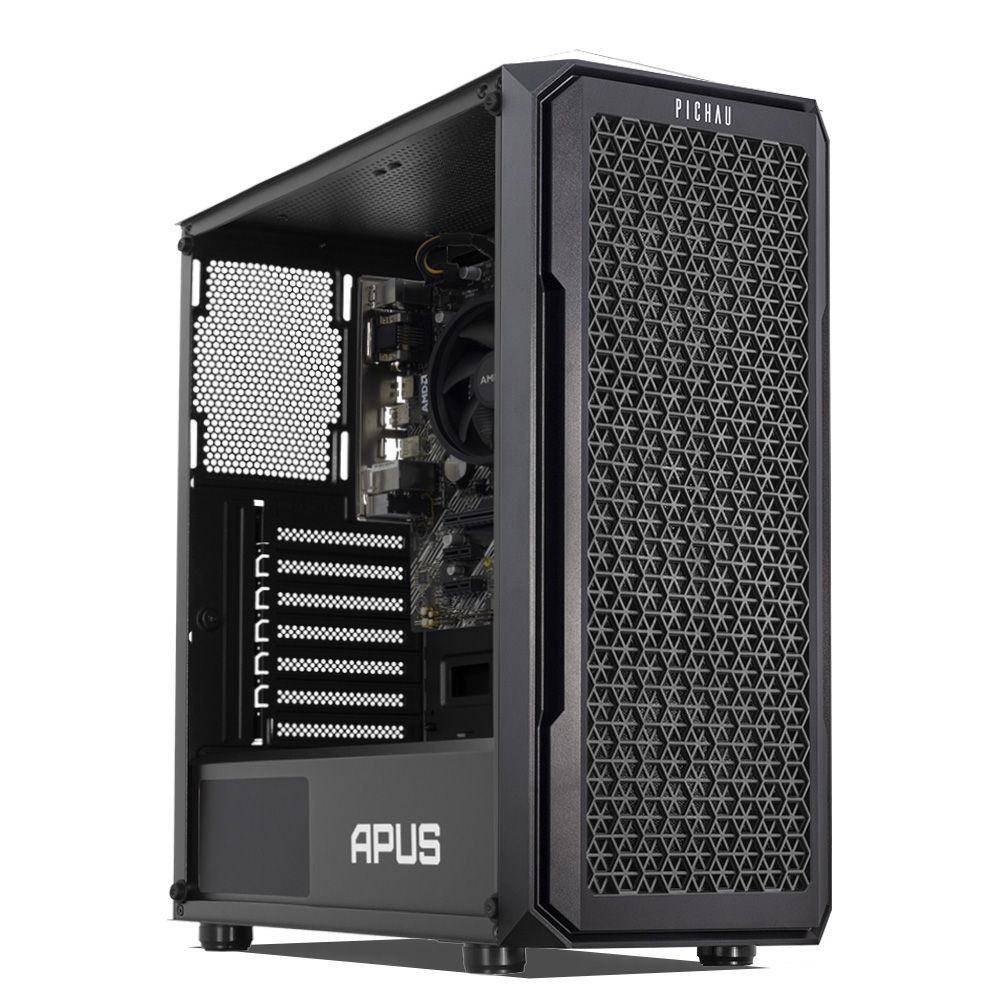 PC Gamer Completo Mancer Thor VII, AMD RYZEN 5 4600G, 16GB DDR4, SSD 240GB + Monitor + Kit ...