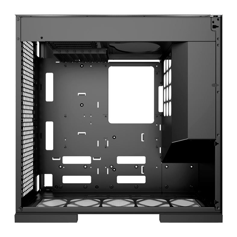 Gabinete Gamer Geometric Future Model 8 Dharma, Mid-Tower, Lateral de Vidro, Preto e Prata, GEO ...