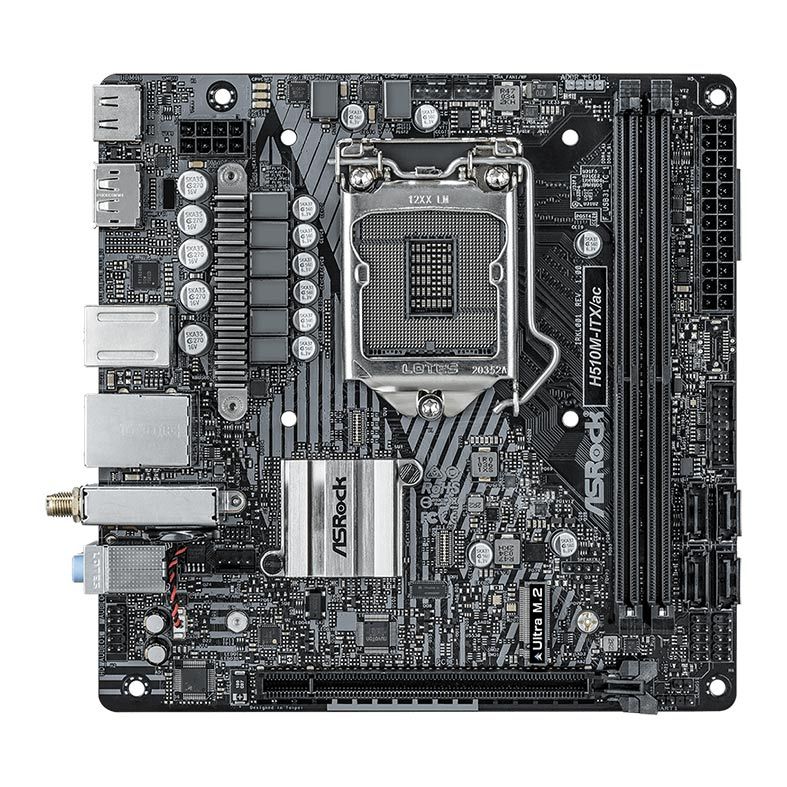 Placa Mae ASRock H510M-ITX/AC, Wifi, DDR4, Socket LGA1200, Mini ITX, Chipset Intel H510, H510M ...