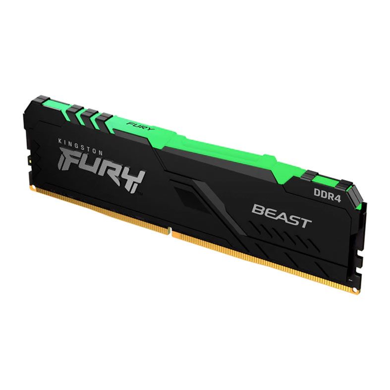 Memoria Kingston Fury Beast, RGB, 16GB (1x16GB), DDR4, 3200MHz, C16, Preto, KF432C16BB2A-16 | Pichau