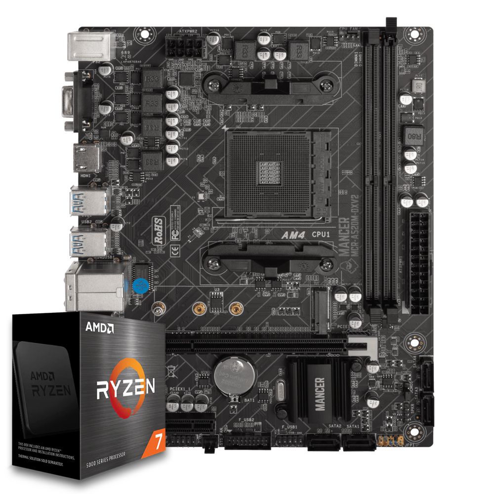 Pichau Kit upgrade, AMD Ryzen 7 5700, A520M DDR4 | Pichau