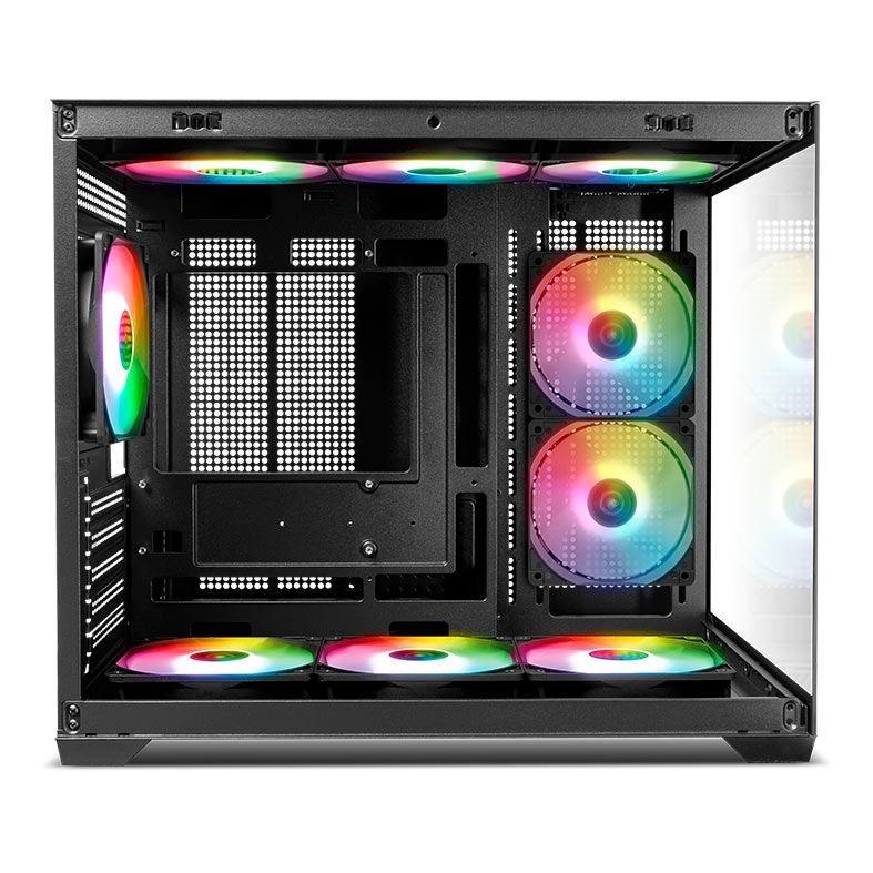 Gabinete Gamer Mancer CV450, Mini-Tower, Lateral de Vidro, Com 9 Fans, Preto, MCR-CV4509F-BK ...