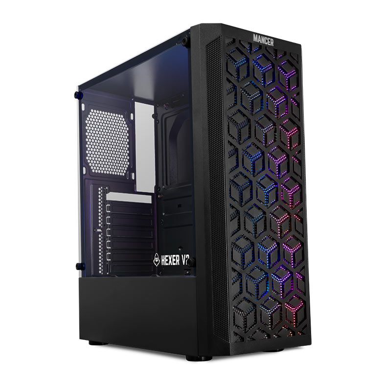 Gabinete Gamer Mancer Hexer 2, Mid-Tower, Lateral de Vidro, Com 3 Fans ...