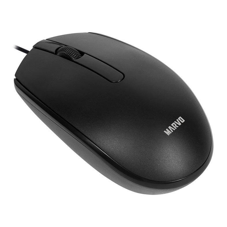 Mouse Marvo MS003, 1000DPI, 3 Botoes, Preto, MS003-BK | Pichau