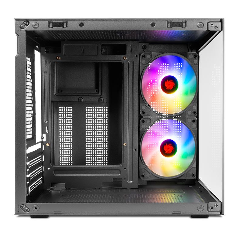 Gabinete Gamer Pichau Atom X, Mini-Tower, Lateral de Vidro, Com 2 Fans, Preto, PG-ATOMX-BK | Pichau