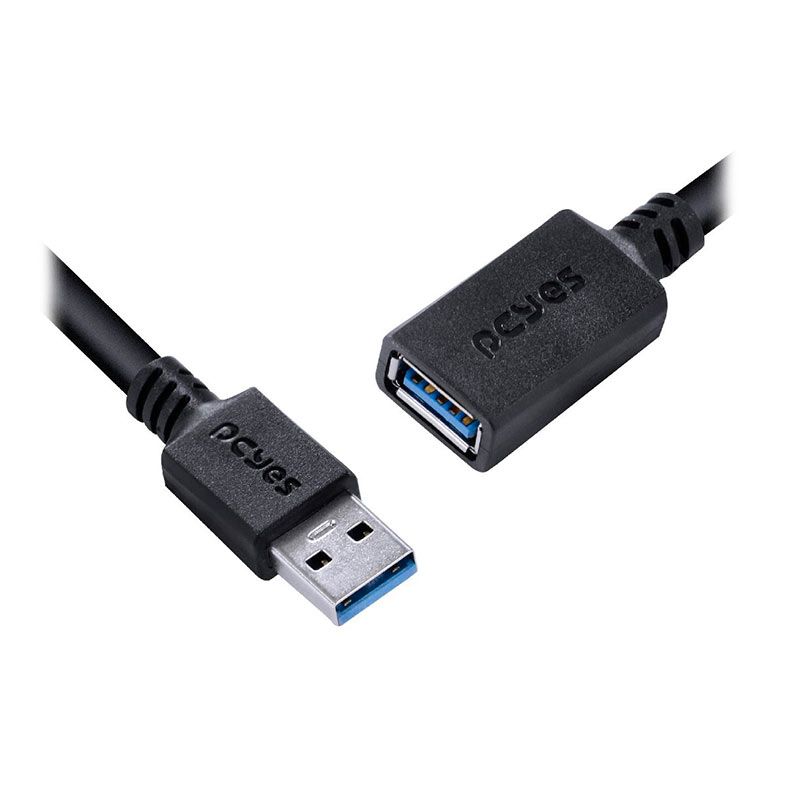 Cabo USB-A Macho Para USB-A Femea PCYes, 2m, Preto, PUAMF3-2 | Pichau