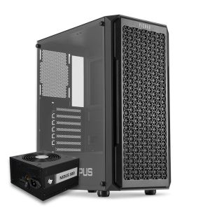 Gabinete Gamer Pichau Apus Black, Mid-Tower, Com 3 Fans, Preto + Fonte ...