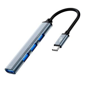 Hub ELG 4 em 1, Entrada Tipo-C, 3 Portas USB-A, 1 Porta Tipo-C, Preto ...