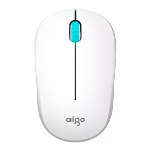 Mouse Aigo M35, 1600DPI, 3 Botoes, Bluetooth, Branco e Verde, M35 WHITE ...