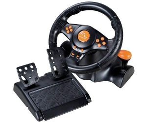 Volante Racer Multi 3x1 PS2 PS3 E PC Com Marcha Preto/Laranja, JS074 ...